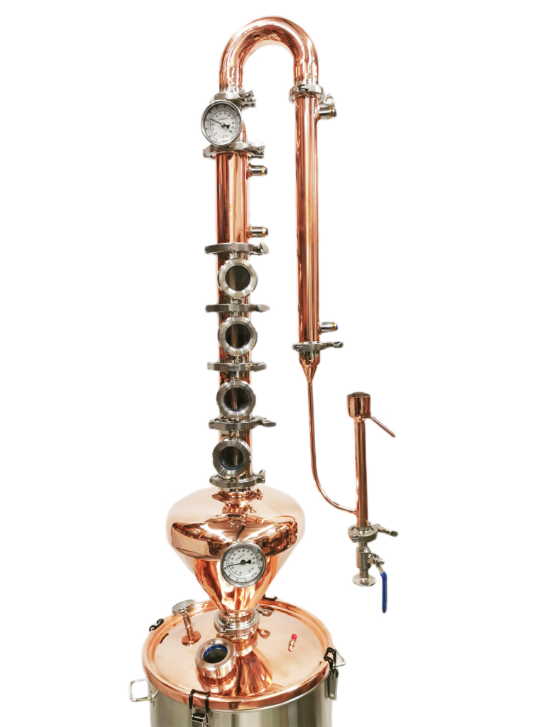 65L Copper 3" x 4 Plate Colume Modular Micro Distillery with Helmet ...
