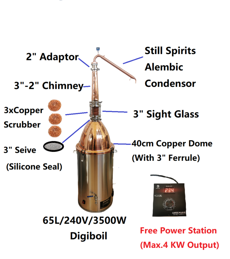 Stillmate 65L Copper Mini Distilery Pot Still Kit - Brewers Choice