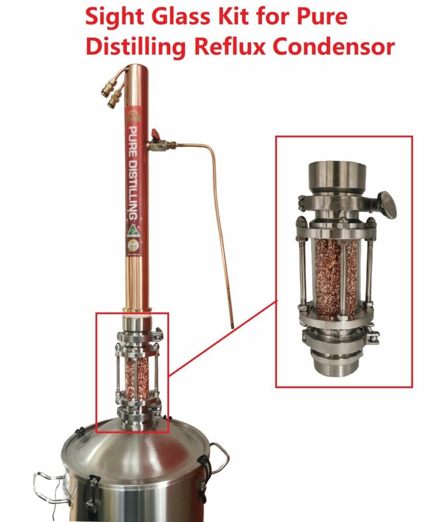 New Stainless steel 2“ Sight glass Extension Kit for Pure Distilling ...