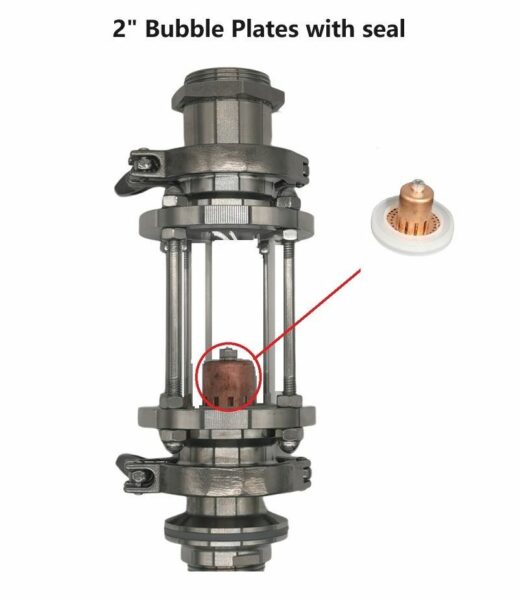 2 Inch bubble plate with seal for 2" sight glass - Brewers Choice