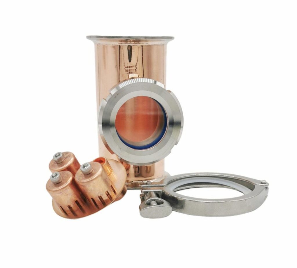3 Inch Copper Tee Piece /bubble plate Set - Brewers Choice