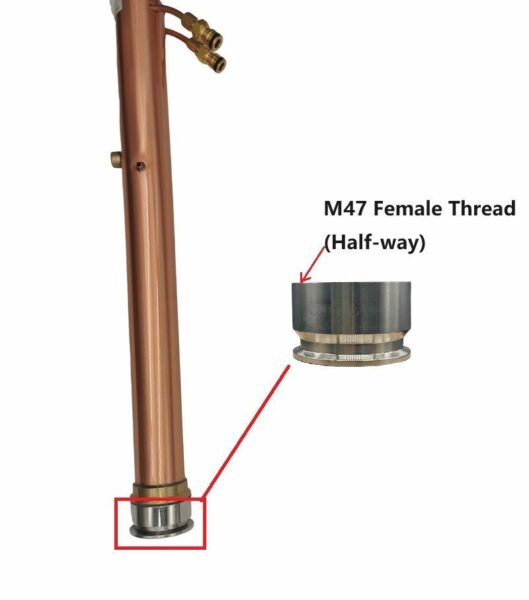2 Inch Tri-Clover -M47 Female Adapter for Alcoengine Reflux/Pot Still ...