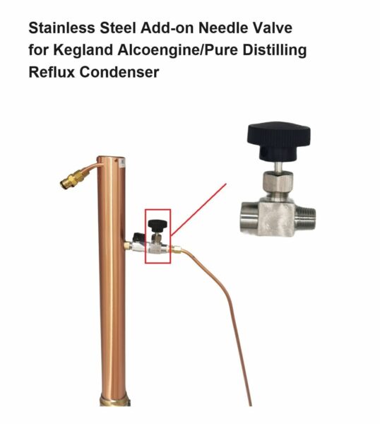 Stainless Steel Add-on Needle Valve for Alcoengine/Pure Distilling ...