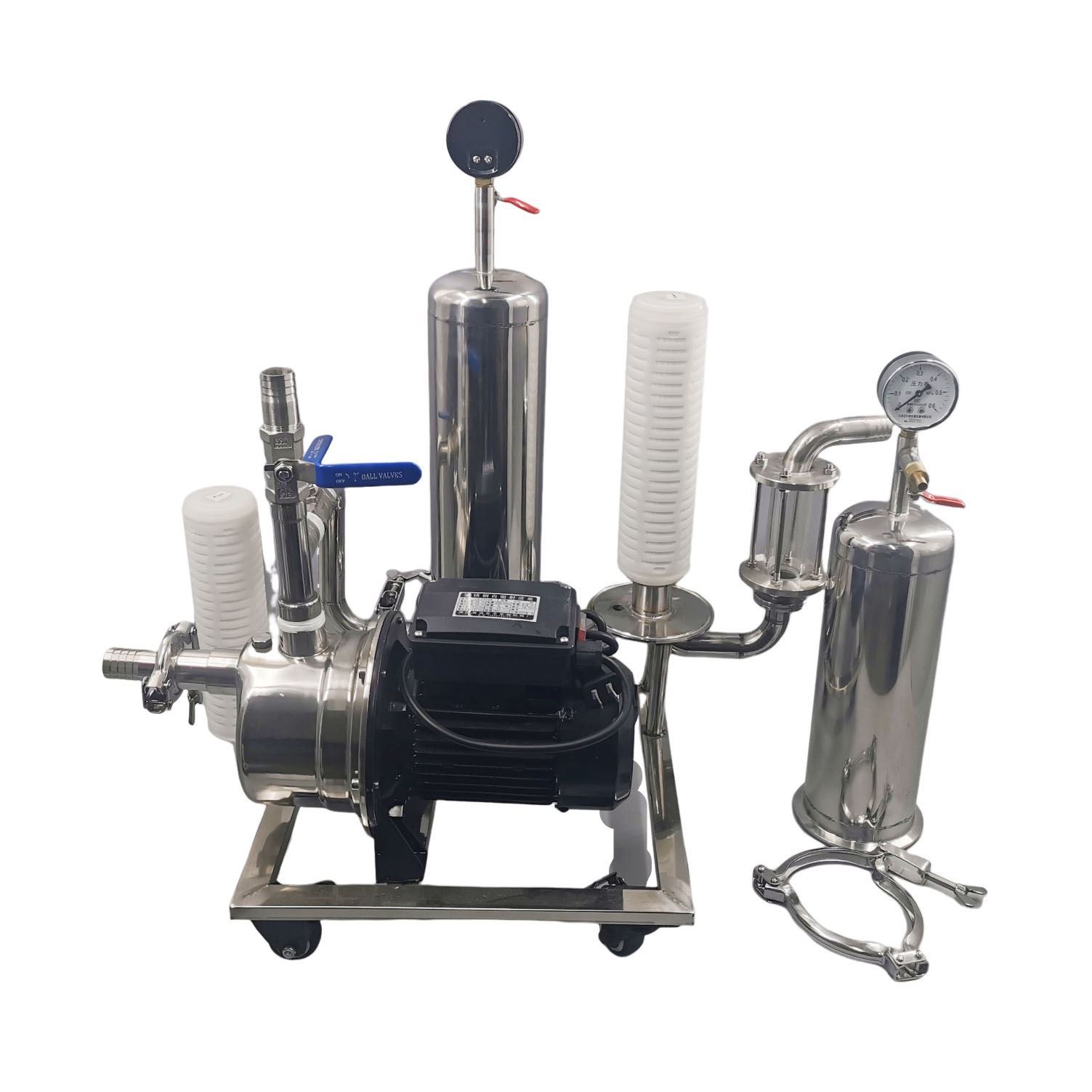 Full Stainless steel 2-Stage / 10 Inch Millipore Beverage Filter for ...