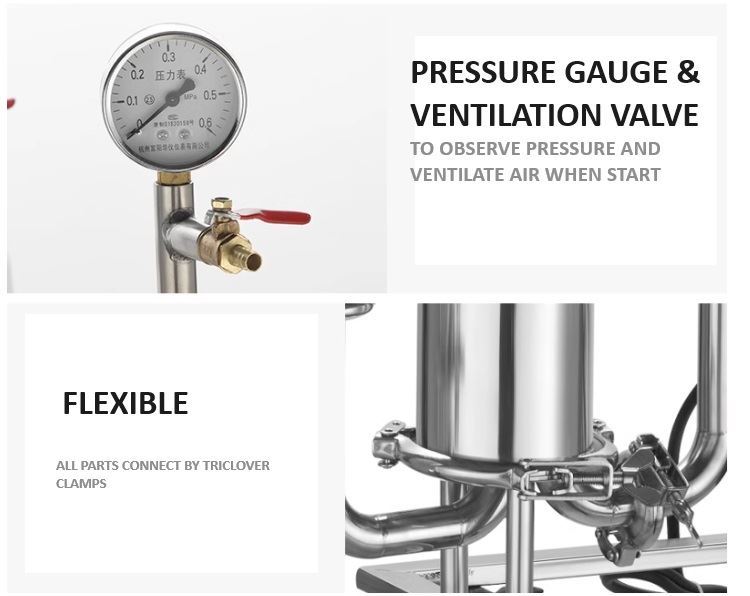 Full Stainless steel 2-Stage / 10 Inch Millipore Beverage Filter for ...