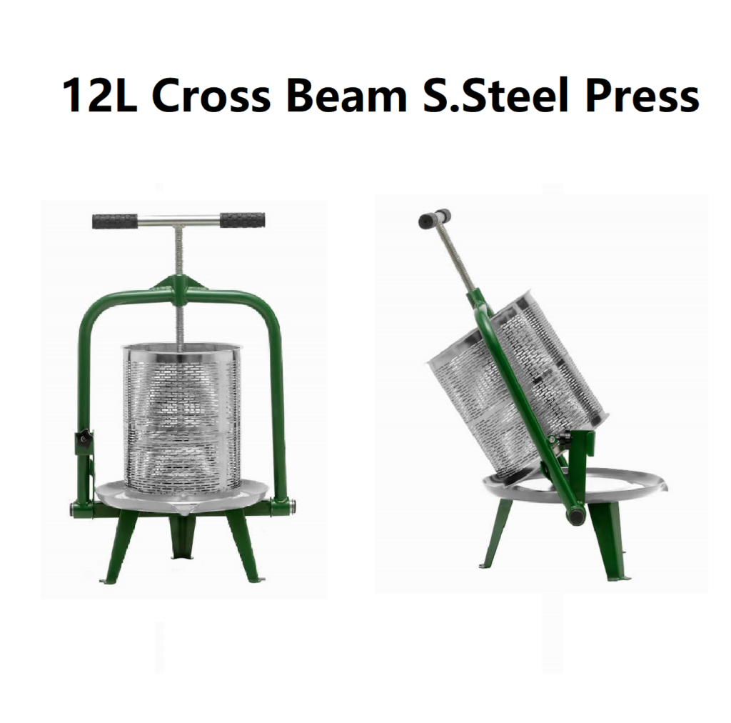 Heavy-Duty 12L Cross Beam Stainless steel Fruit Press - Brewers Choice