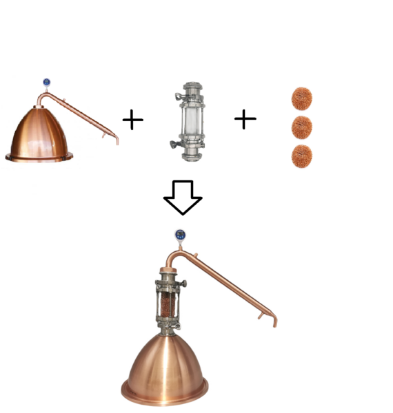 Still spirits Copper Dome & Pot Still WH Sight Glass Kit - Brewers Choice