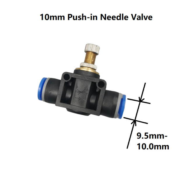 10mm Push In Fitting Needle Valve - Brewers Choice