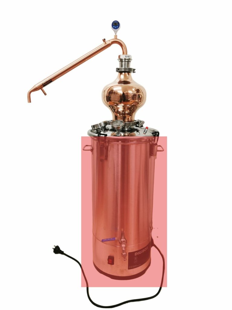 Alembic Distillation Lid/ Copper Onion & Condensor Kit (No Boiler ...
