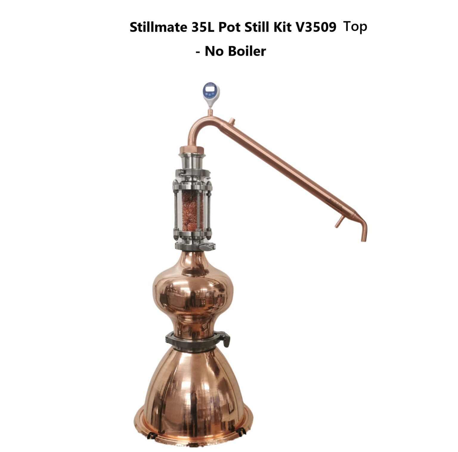 35L Alembic Copper Pot still Top V3509 No Boiler - With sight glass ...