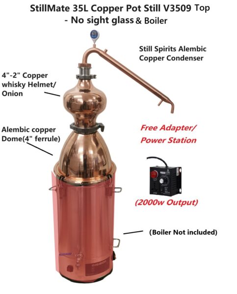 35L Alembic Copper Pot still Top V3509 No Boiler - No sight glass ...