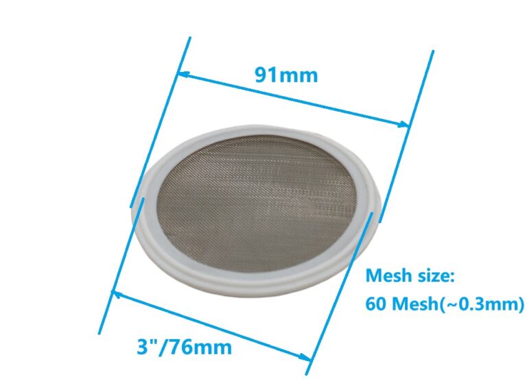 3 Inch TC Stainless Mesh Screen PTFE (Teflon & 60 mesh) - Brewers Choice
