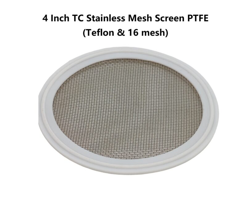 4 Inch TC Stainless Mesh Screen PTFE (Teflon & 16 mesh) - Brewers Choice